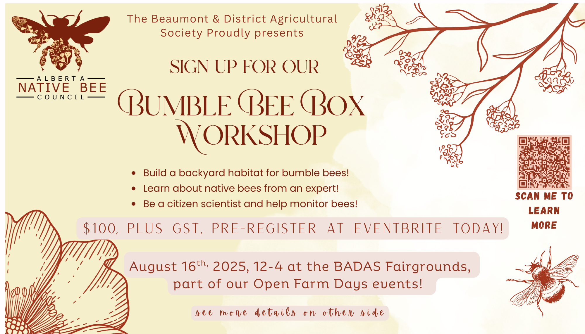 Bumble Bee Box Workshop | Beaumont & District Ag Society